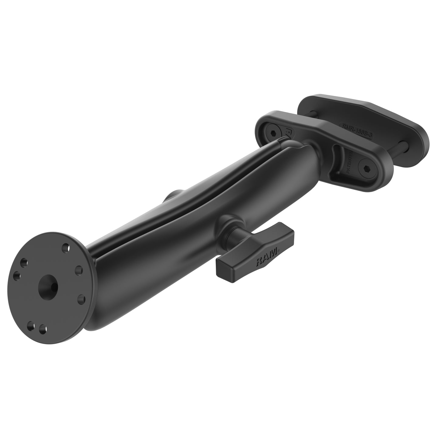 RAM® 3" Square Post Clamp Mount with Round AMPS Plate - Long Arm – RAM ...