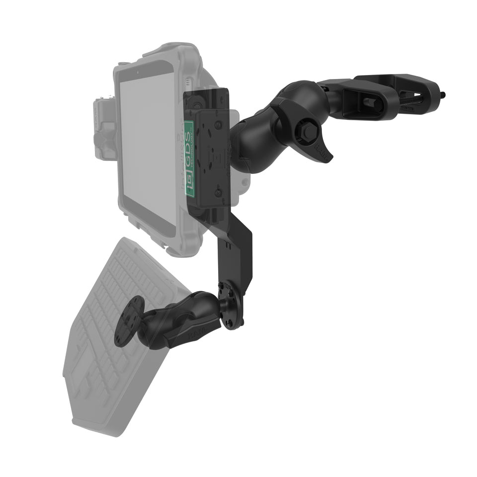 RAM® Universal Forklift Post Mount with Round Plate & Accessory Option ...