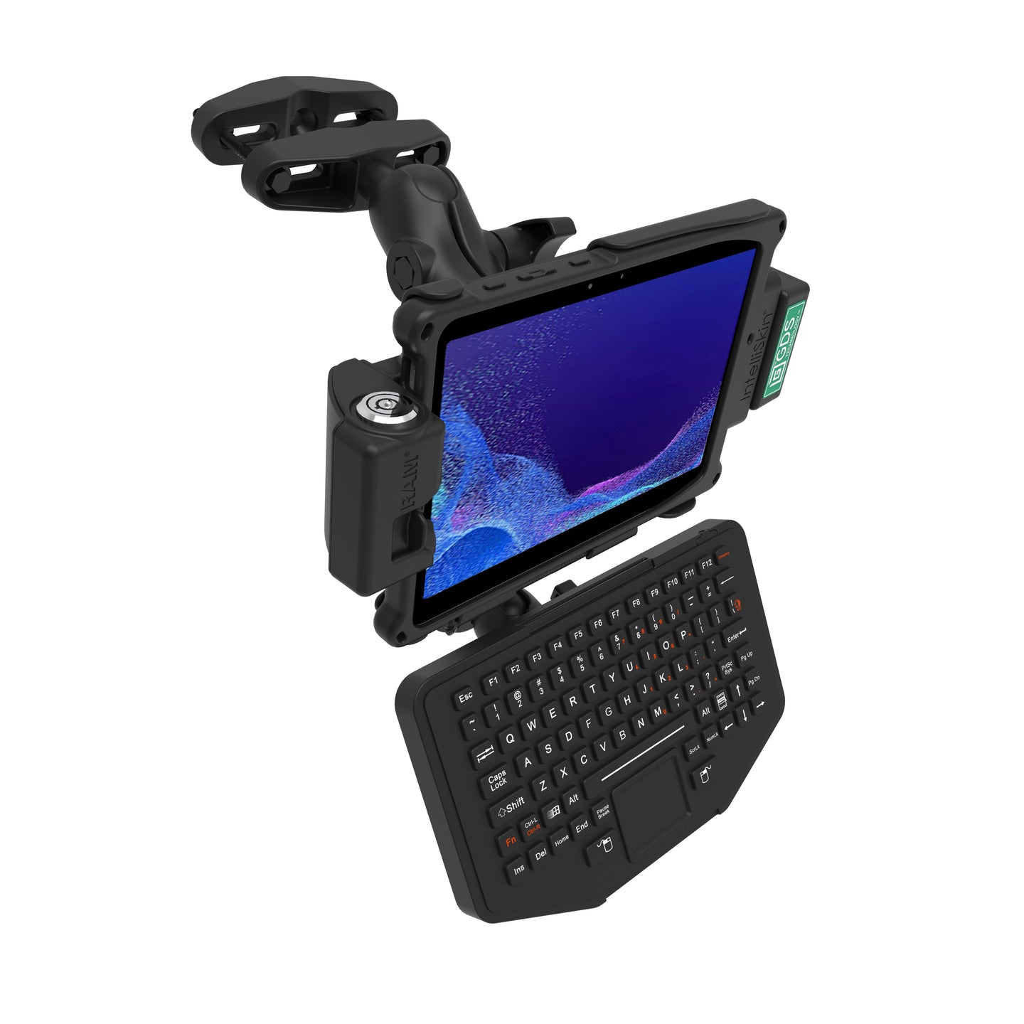 RAM® Universal Forklift Post Mount with Round Plate & Accessory Option ...