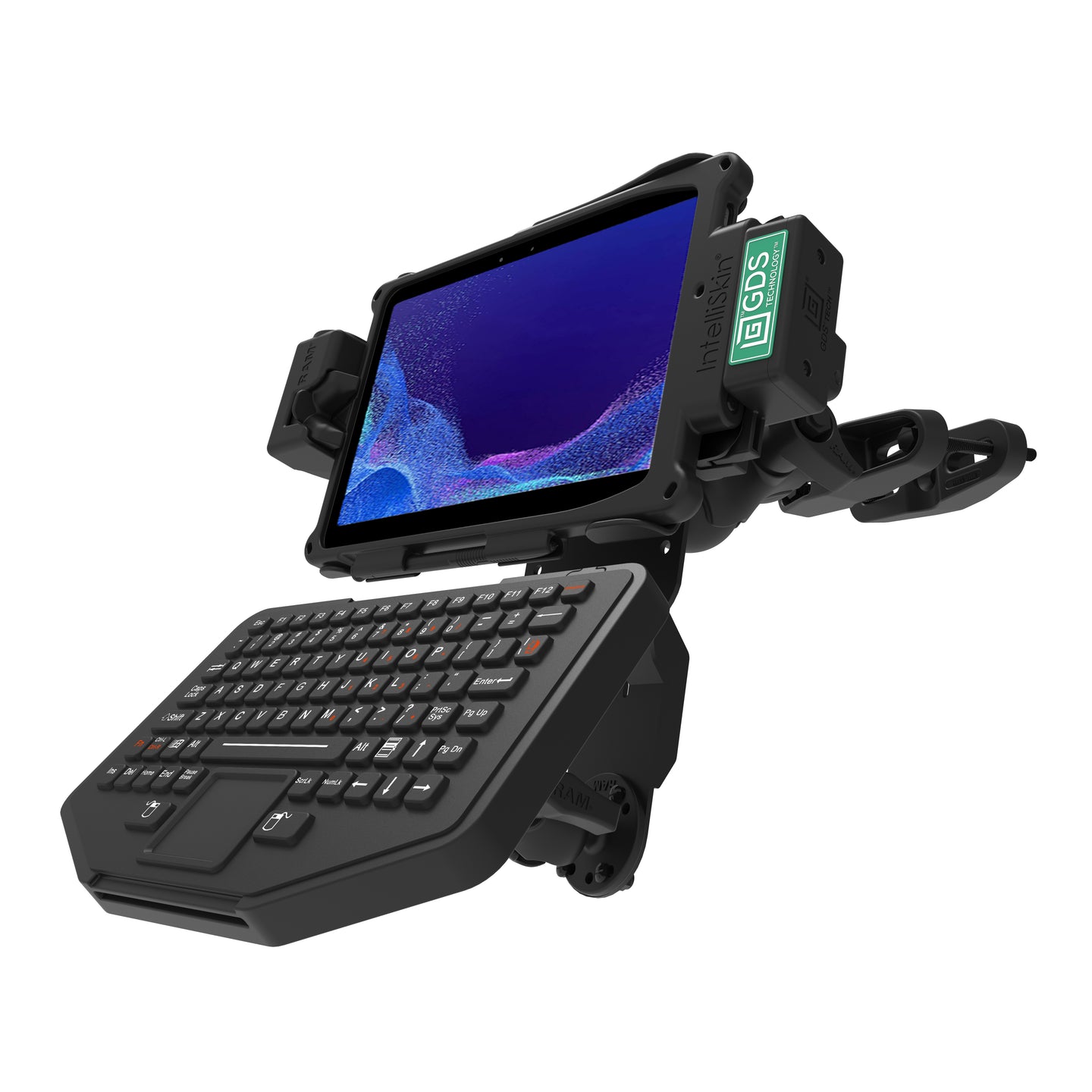 RAM® Universal Forklift Post Mount with Round Plate & Accessory Option ...