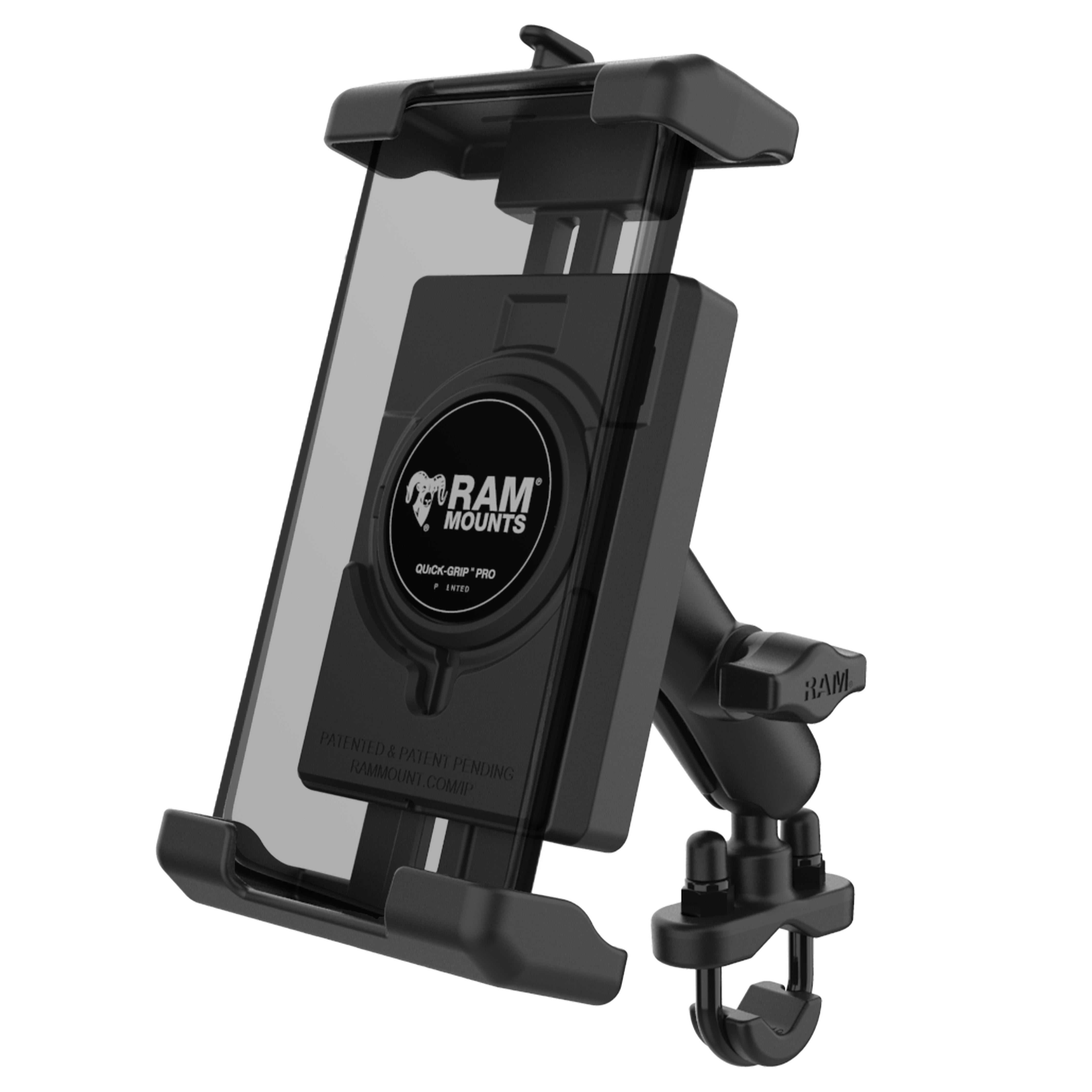 RAM® Quick-Grip™ Pro XL Phone Mount with Handlebar U-Bolt Base - Mediu ...