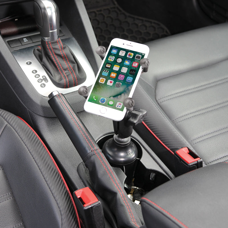 RAM® X-Grip® Phone Mount with RAM® Stubby™ Cup Holder Base – RAM Mounts