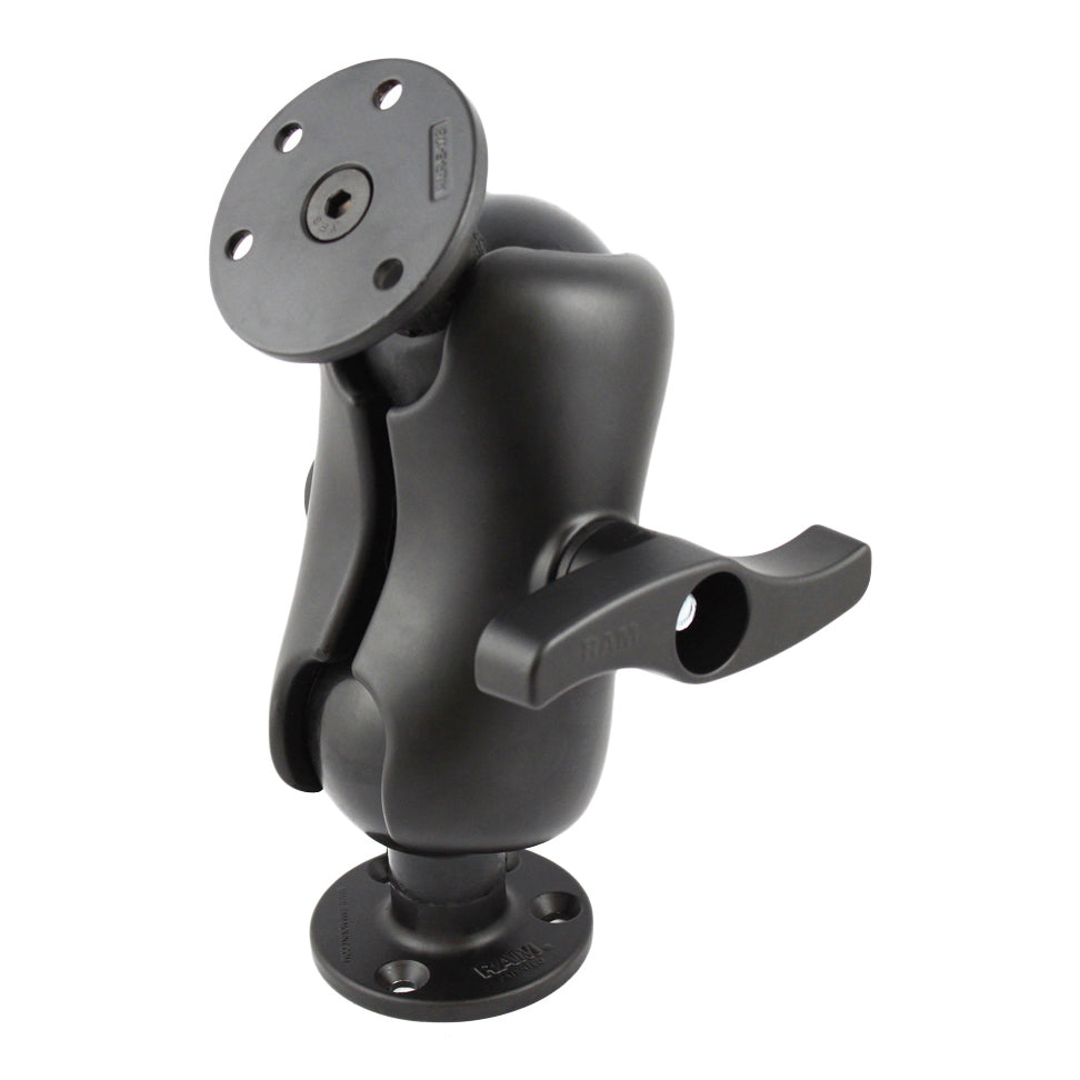 RAM® Double Ball Mount with Steel Reinforced Round Plates - E Size Sho ...