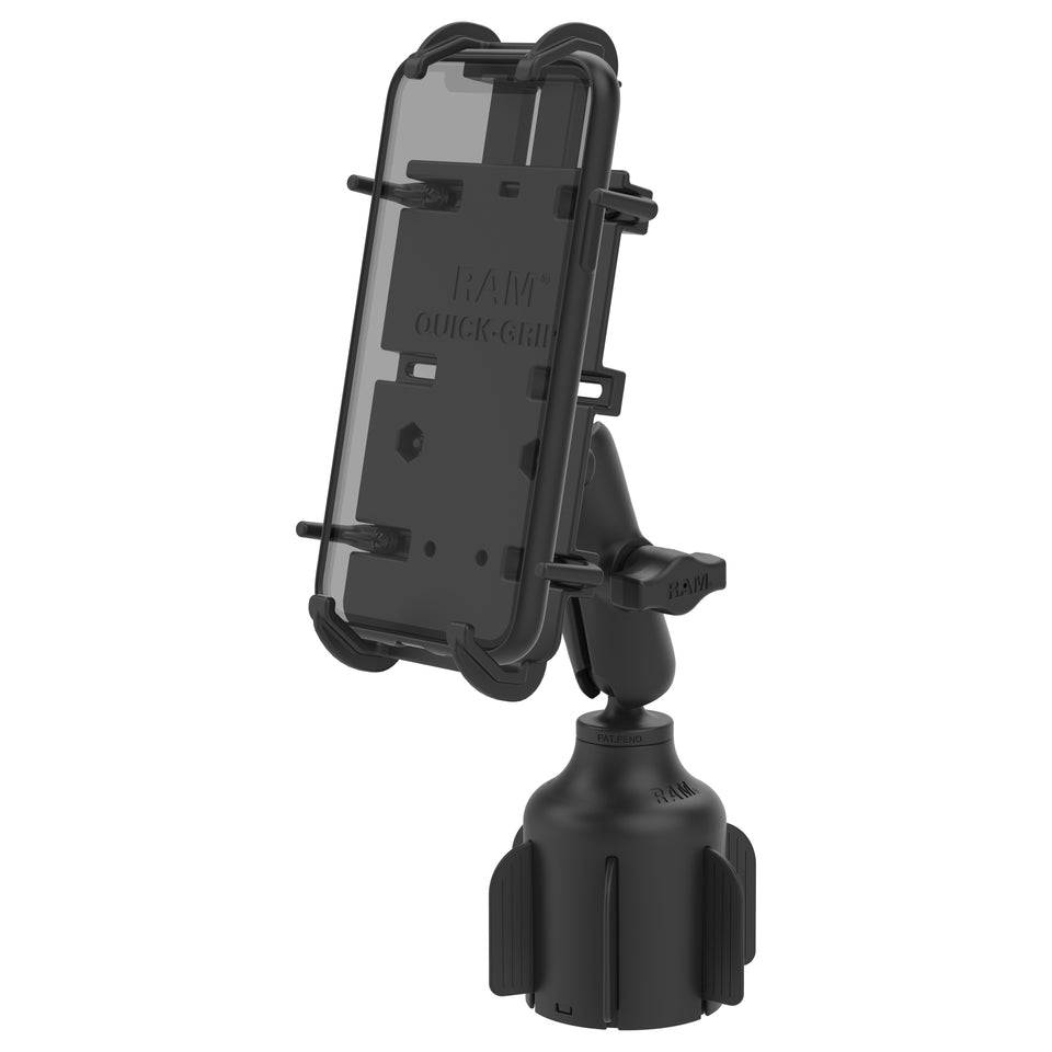 RAM® Quick-Grip™ XL Phone Mount with Stubby™ Cup Holder Base – RAM Mounts