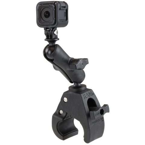 RAM® Tough-Claw™ Medium Clamp Mount with Universal Action Camera Adapt ...