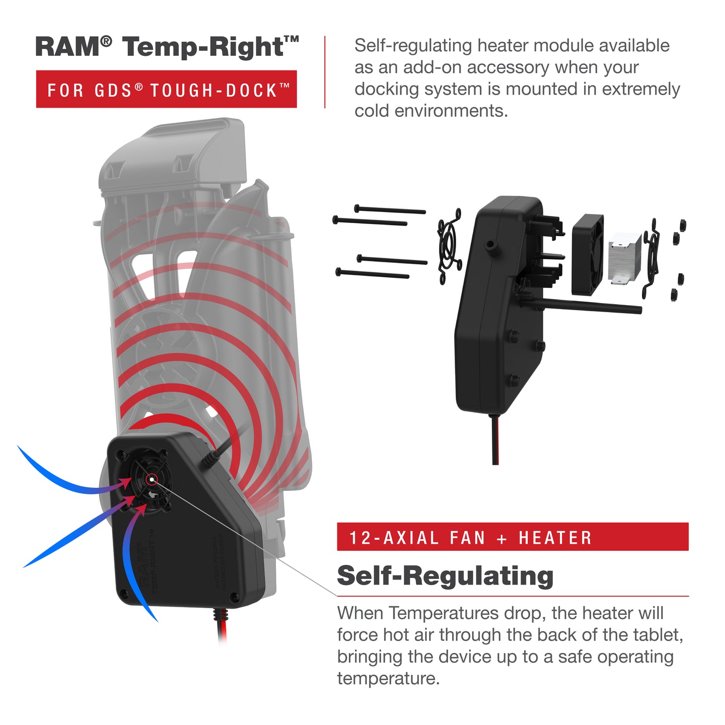 RAM® Temp-Right™ Dock Heating Module for GDS® Tough-Dock™ – RAM Mounts