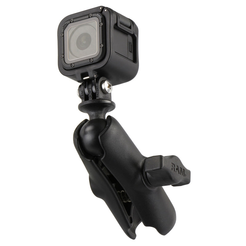RAM® Double Socket Arm with Universal Action Camera Adapter – RAM Mounts