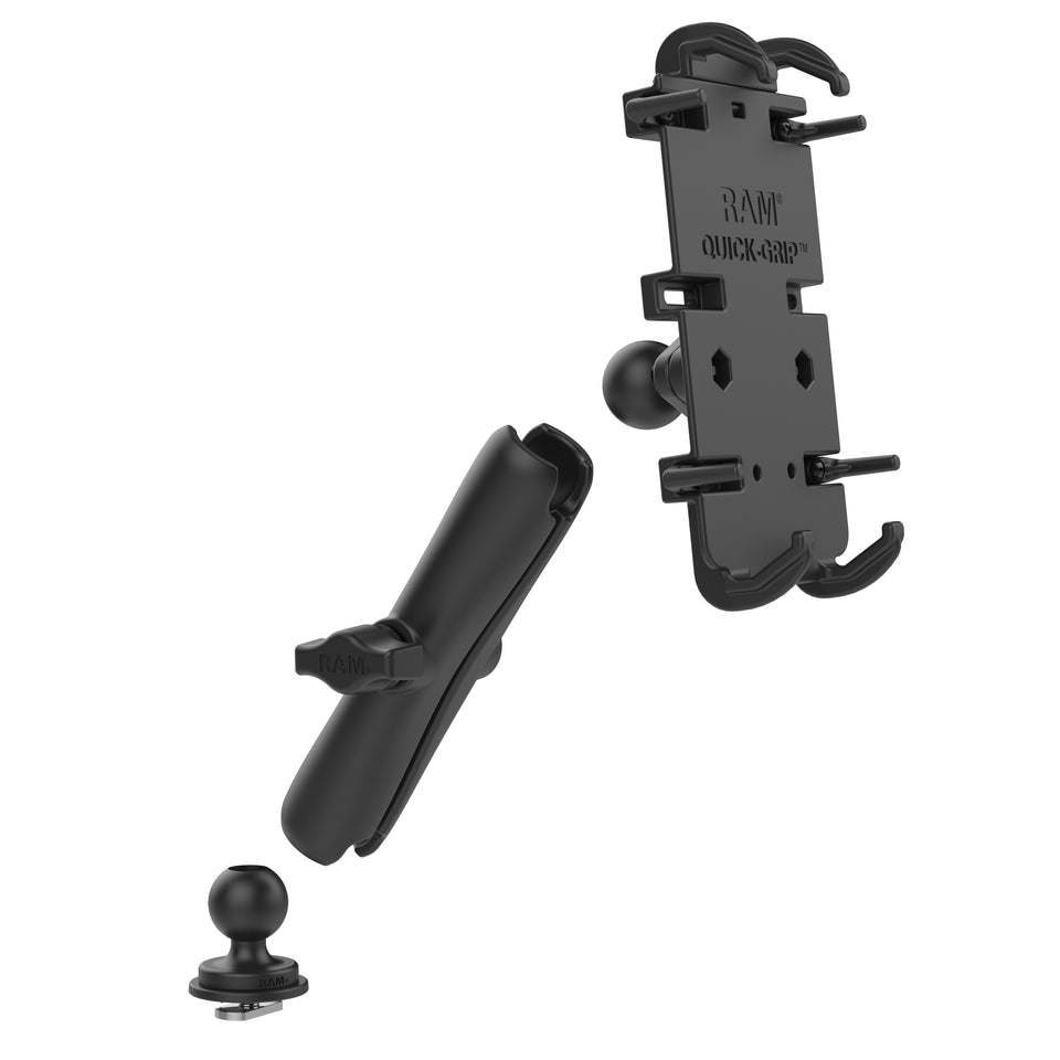 RAM® Quick-Grip™ XL Phone Mount with Track Ball™ Base - Long – RAM Mounts