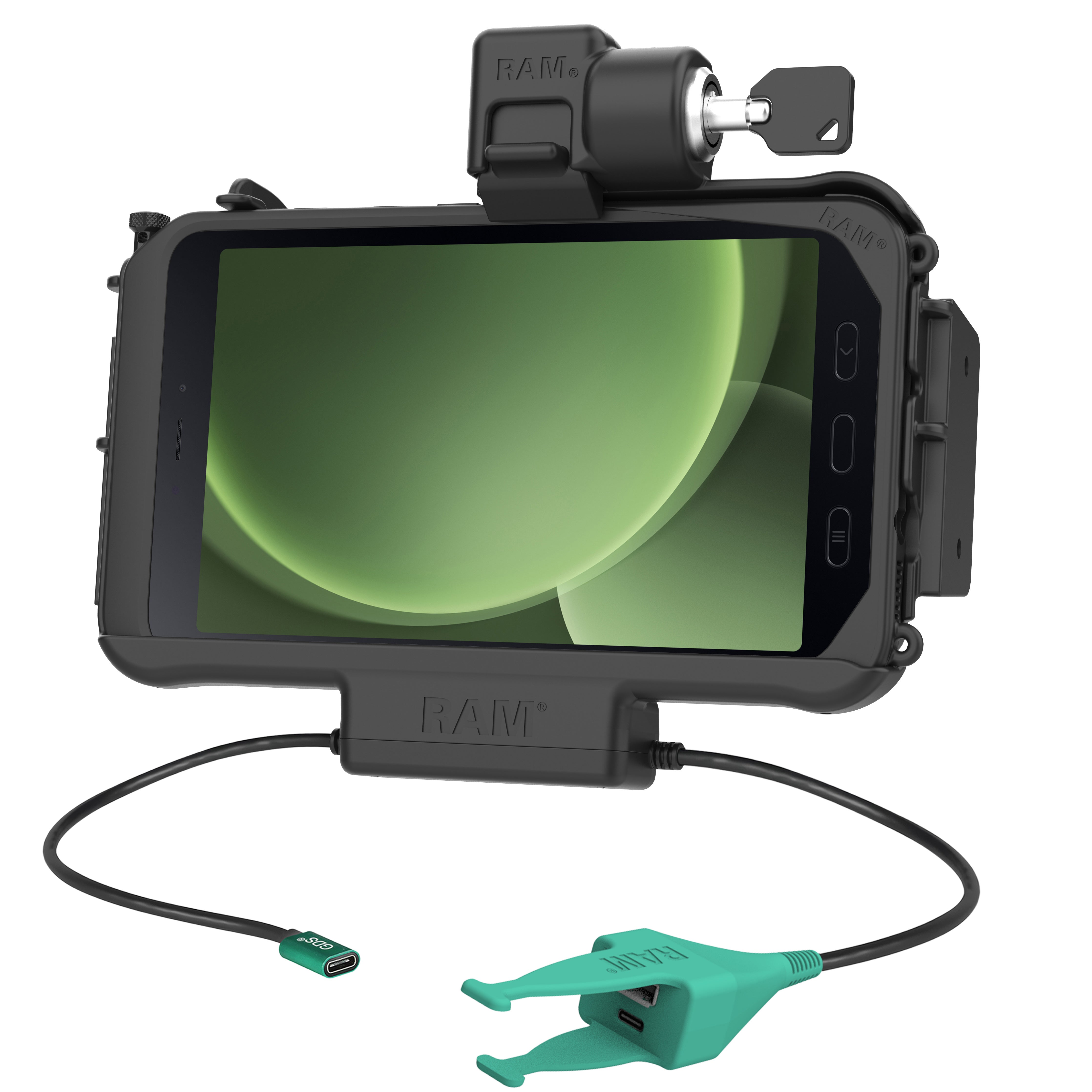 RAM® Locking USB-C Modular Dock + USB-C & USB-A Data for Tab Active5 ...