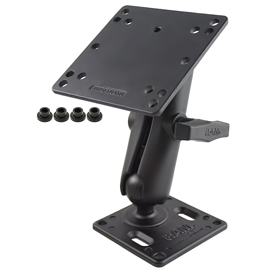 RAM® Double Ball Mount with 75x75mm VESA Plate and 100x100mm VESA Plat ...