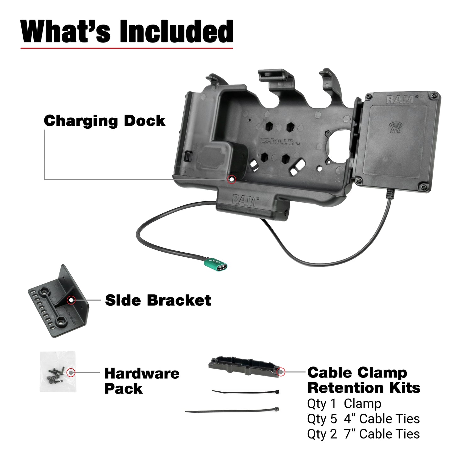 RAM® USB-C Powered Dock with NFC Extender for Samsung Tab Active5 & 3 ...