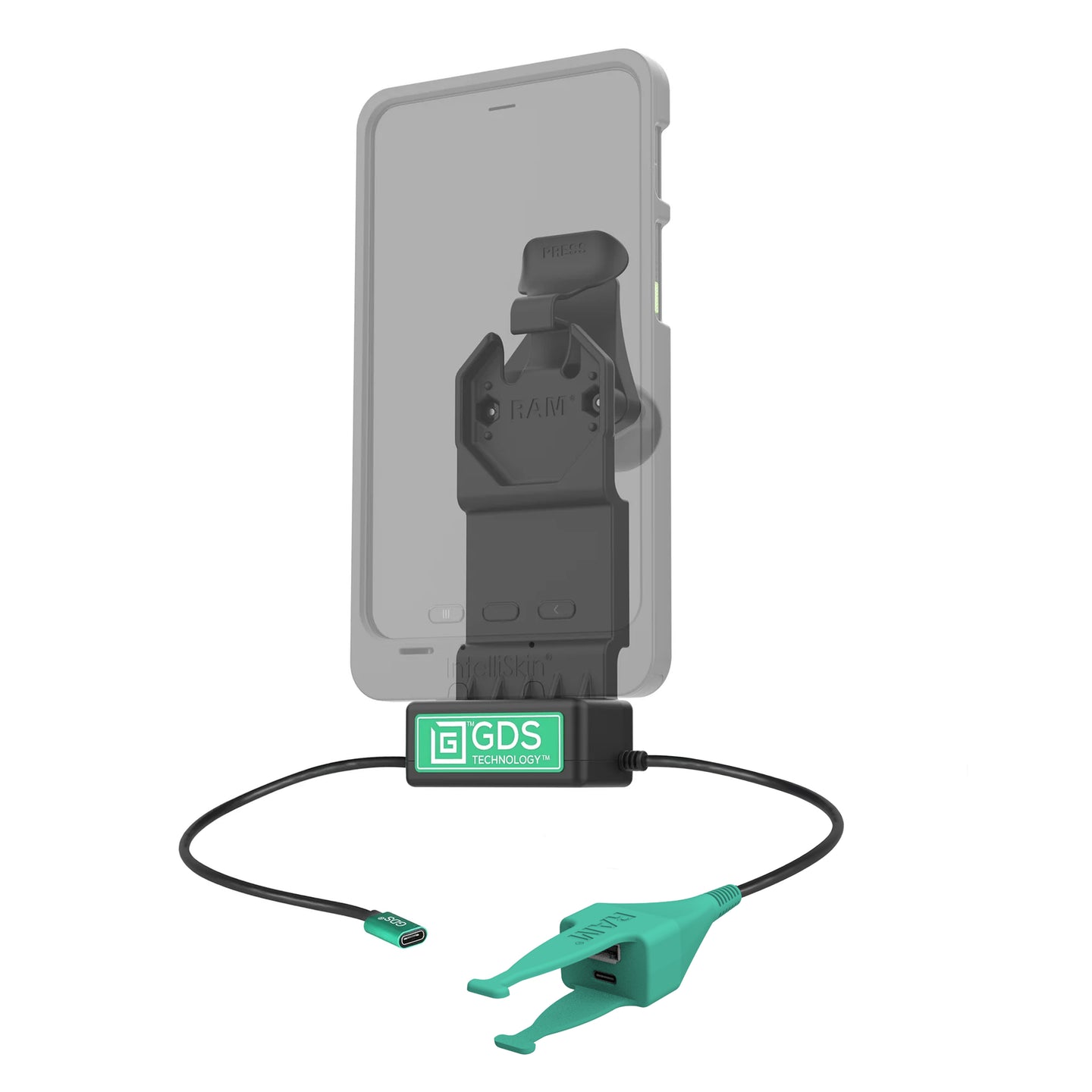 GDS® Uni-Conn™ Dock + Dual USB-A & USB-C with Release Lever – RAM Mounts