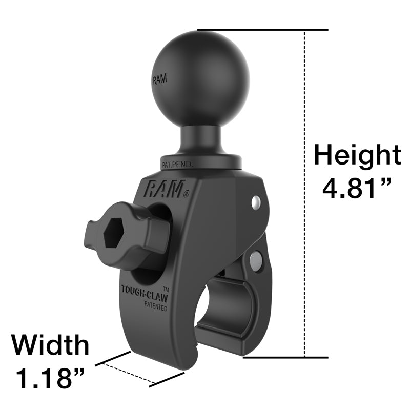 RAM® Tough-Claw™ Small Clamp Ball Base – RAM Mounts