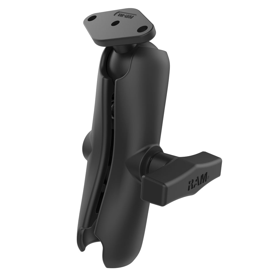 RAM® Double Socket Arm with Diamond Ball Plate – RAM Mounts