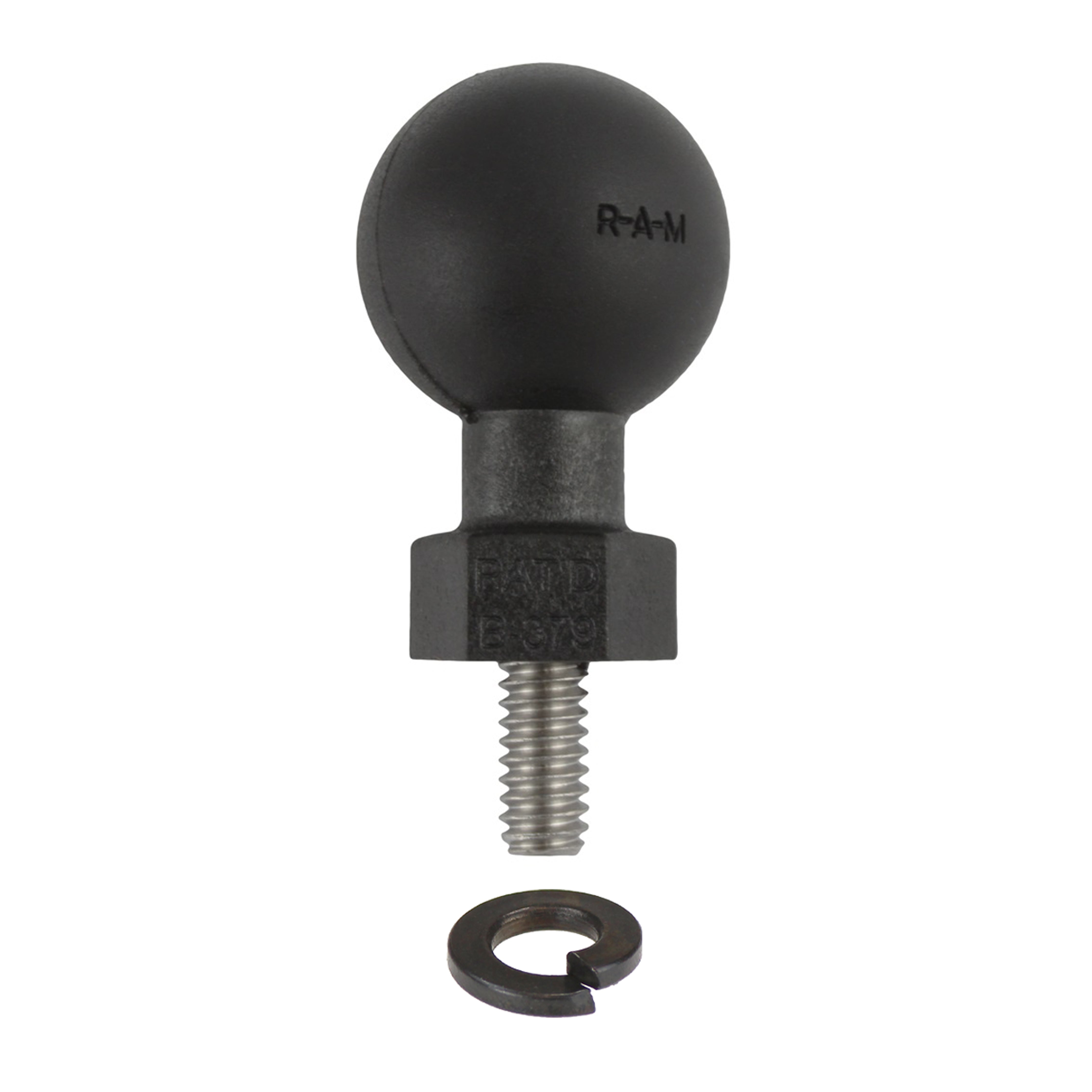 RAM® Tough-Ball™ with 1/4"-20 x .50" Threaded Stud and Lock Washer ...