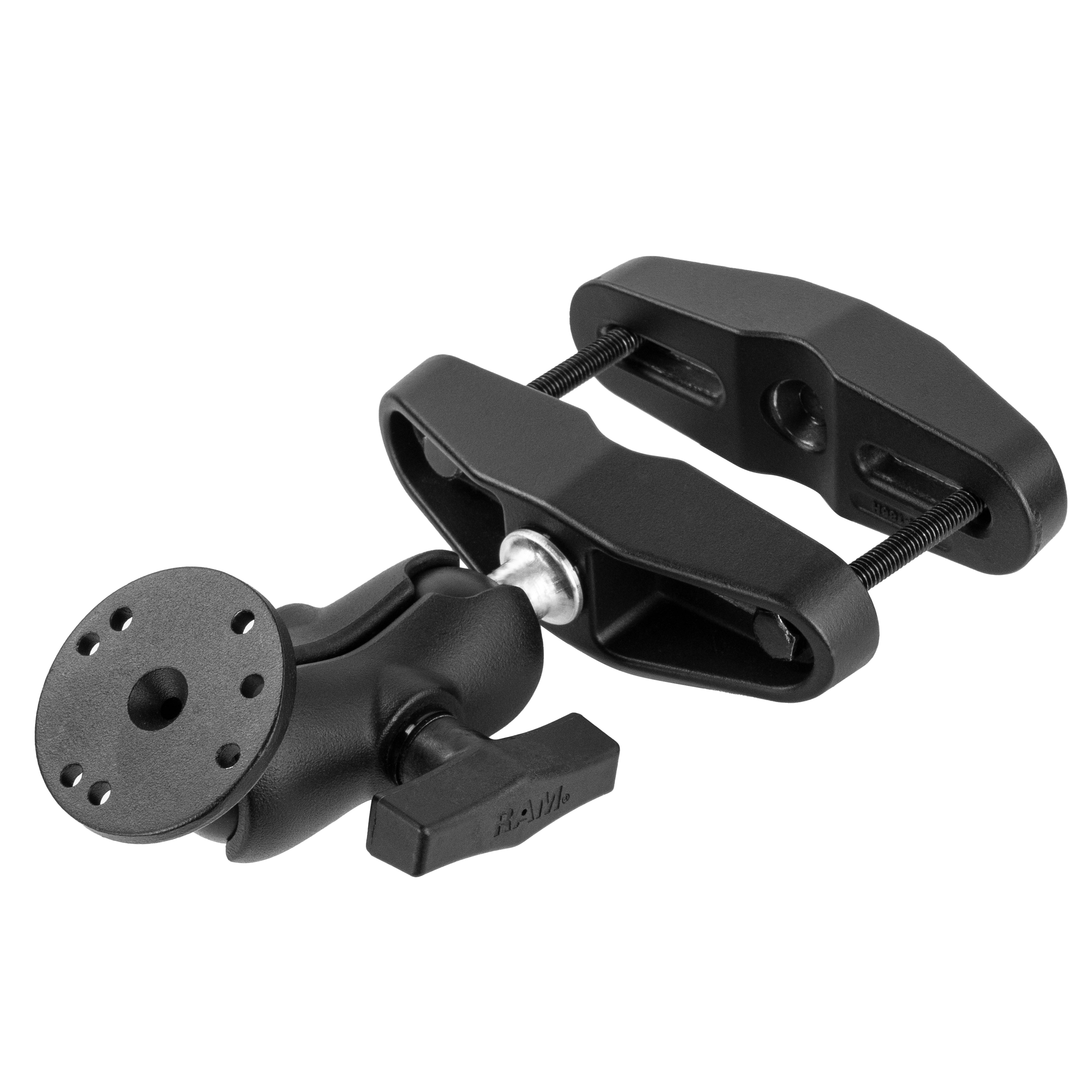 RAM® Universal Post Clamp Mount with Round Plate - C Size Short Arm ...