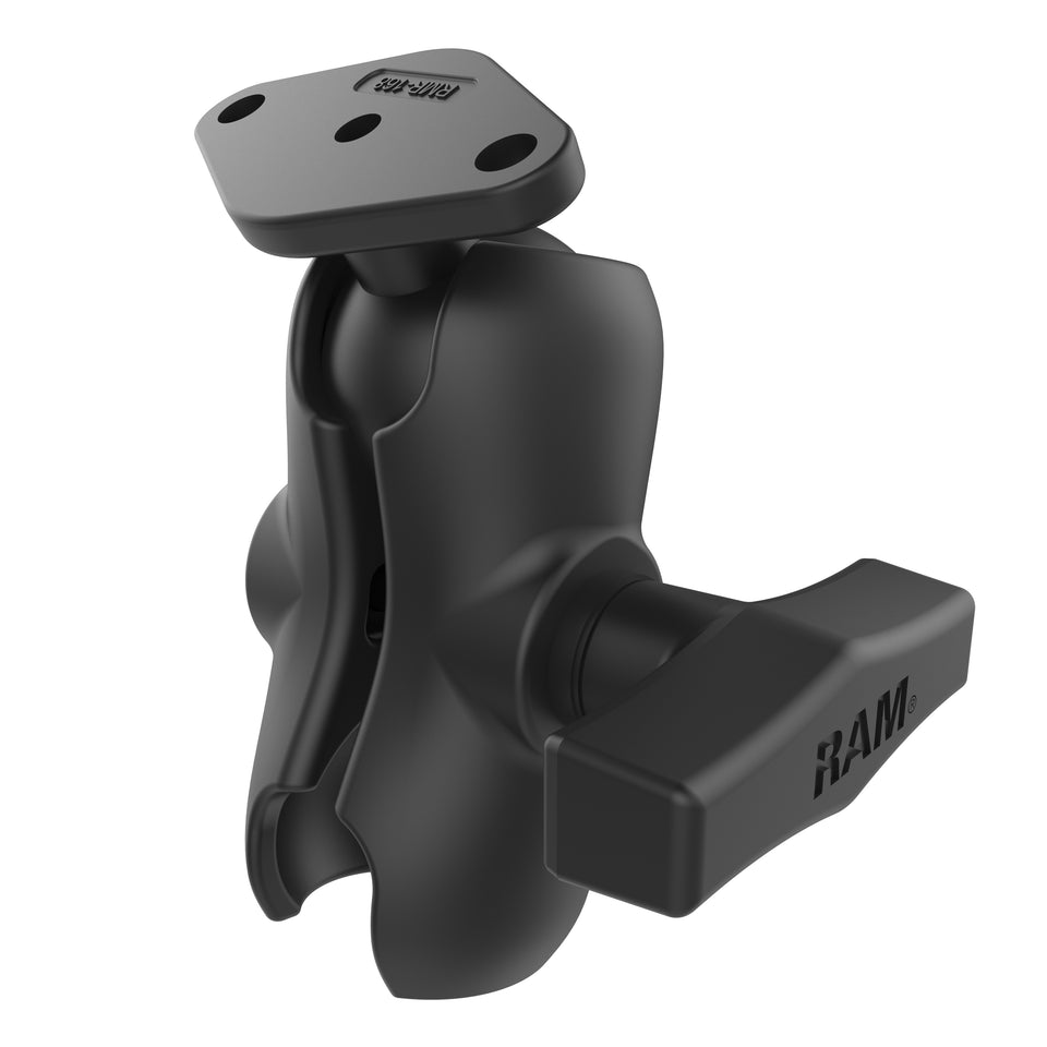 RAM® Double Socket Arm with Diamond Ball Plate - C Size Short – RAM Mounts