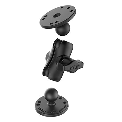 RAM® Universal Double Ball Mount with Two Round Plates - B Size Short ...