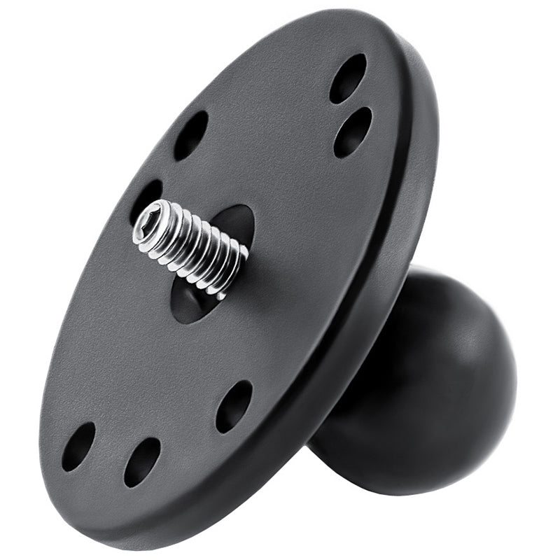 RAM® Ball Adapter with Round Plate and 1/4"-20 Threaded Stud - B Size ...