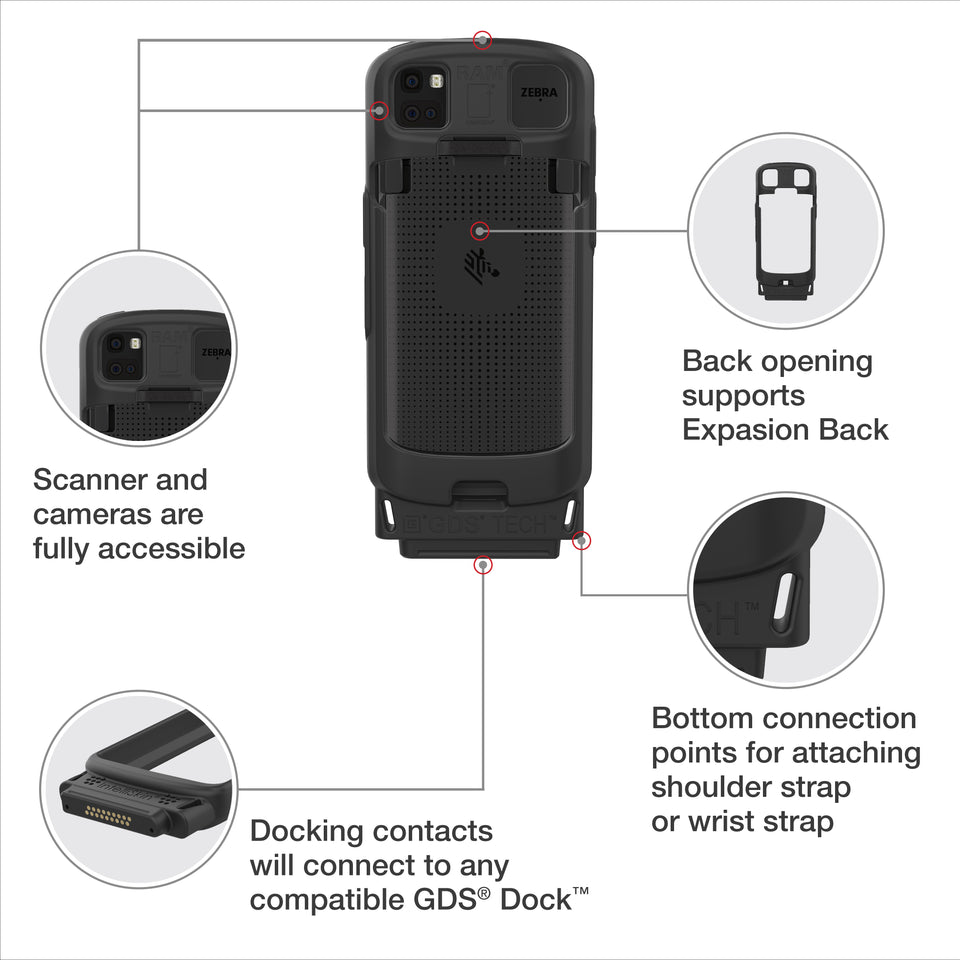 IntelliSkin® for Zebra TC53/58 – RAM Mounts