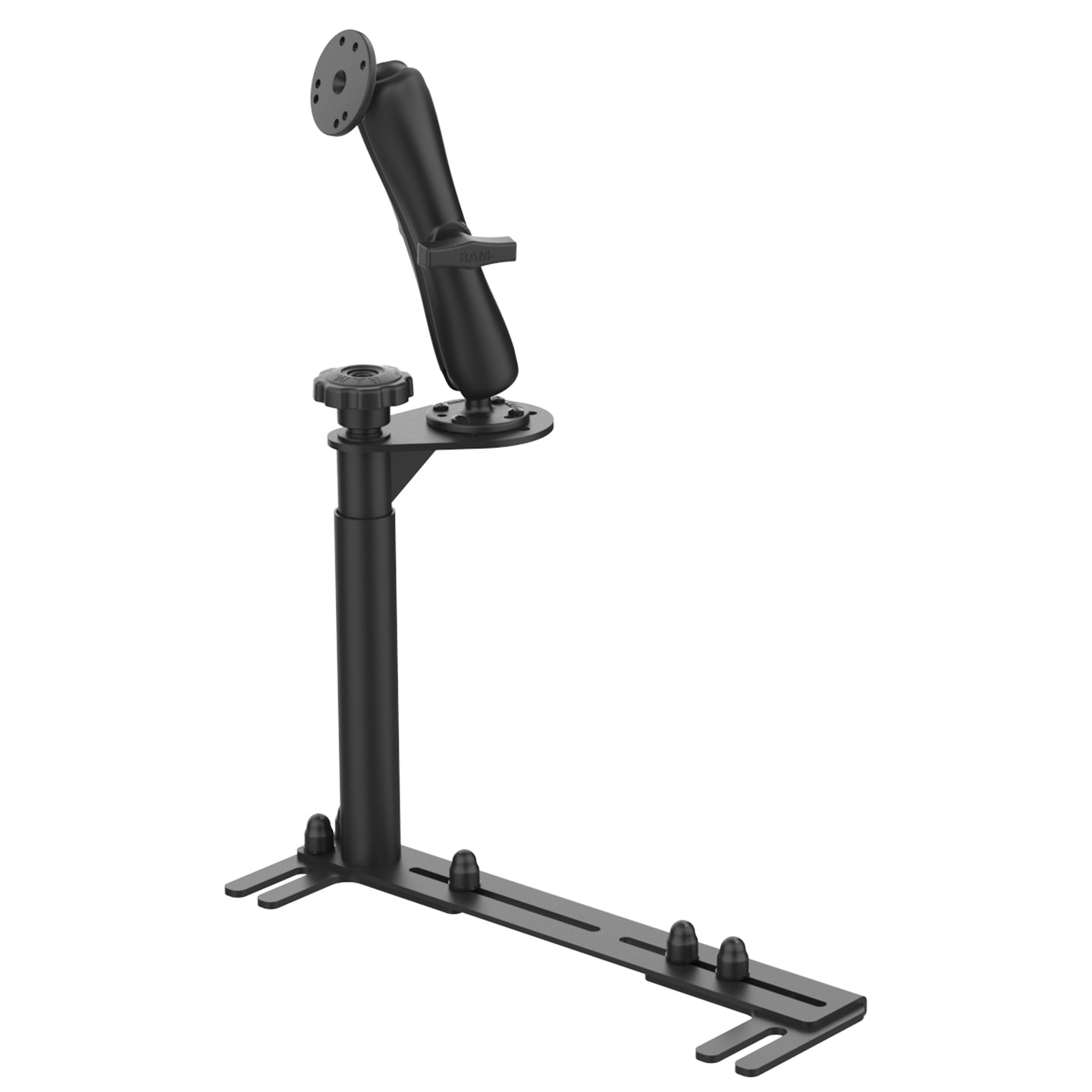 RAM® No-Drill™ Universal Vehicle Floor Mount with Double Ball Mount ...