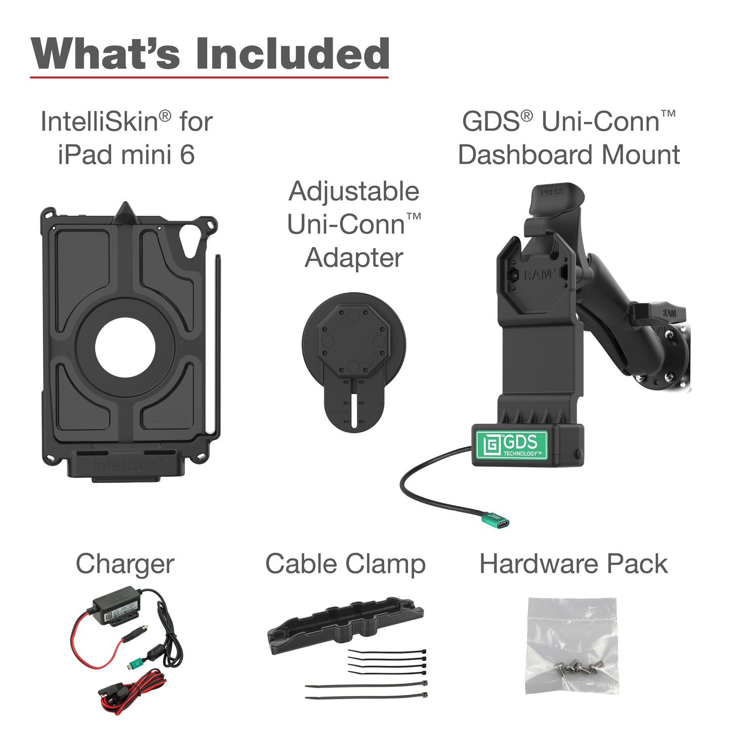 GDS® Uni-Conn™ Vehicle Bundle for Apple iPad mini (A17 Pro) & mini 6 ...