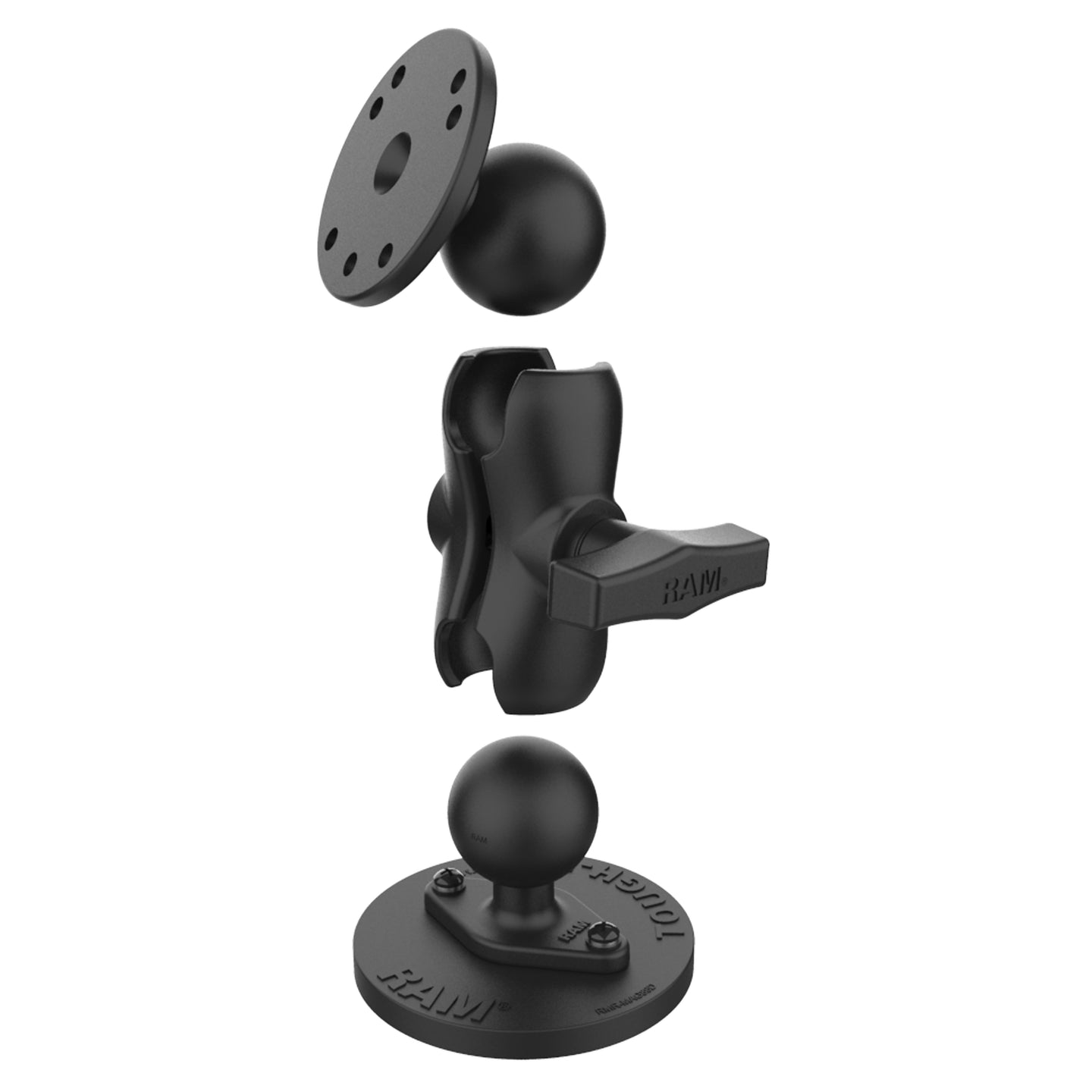 RAM® Tough-Mag™ Heavy Duty Magnetic Mount with Round Plate - Short ...