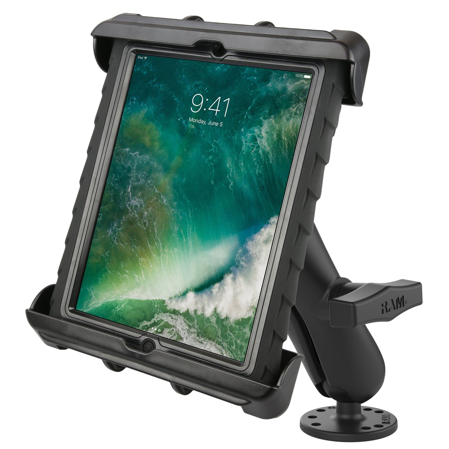 RAM® Tab-Tite™ Flat Surface Mount for iPad Gen 1-4 with Case + More ...