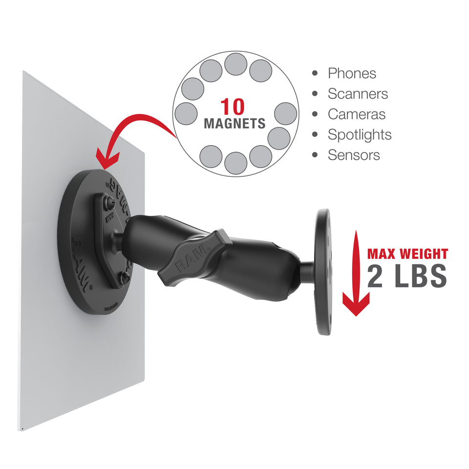 RAM® Tough-Mag™ 88MM Diameter Magnetic Ball Base - B Size – RAM Mounts