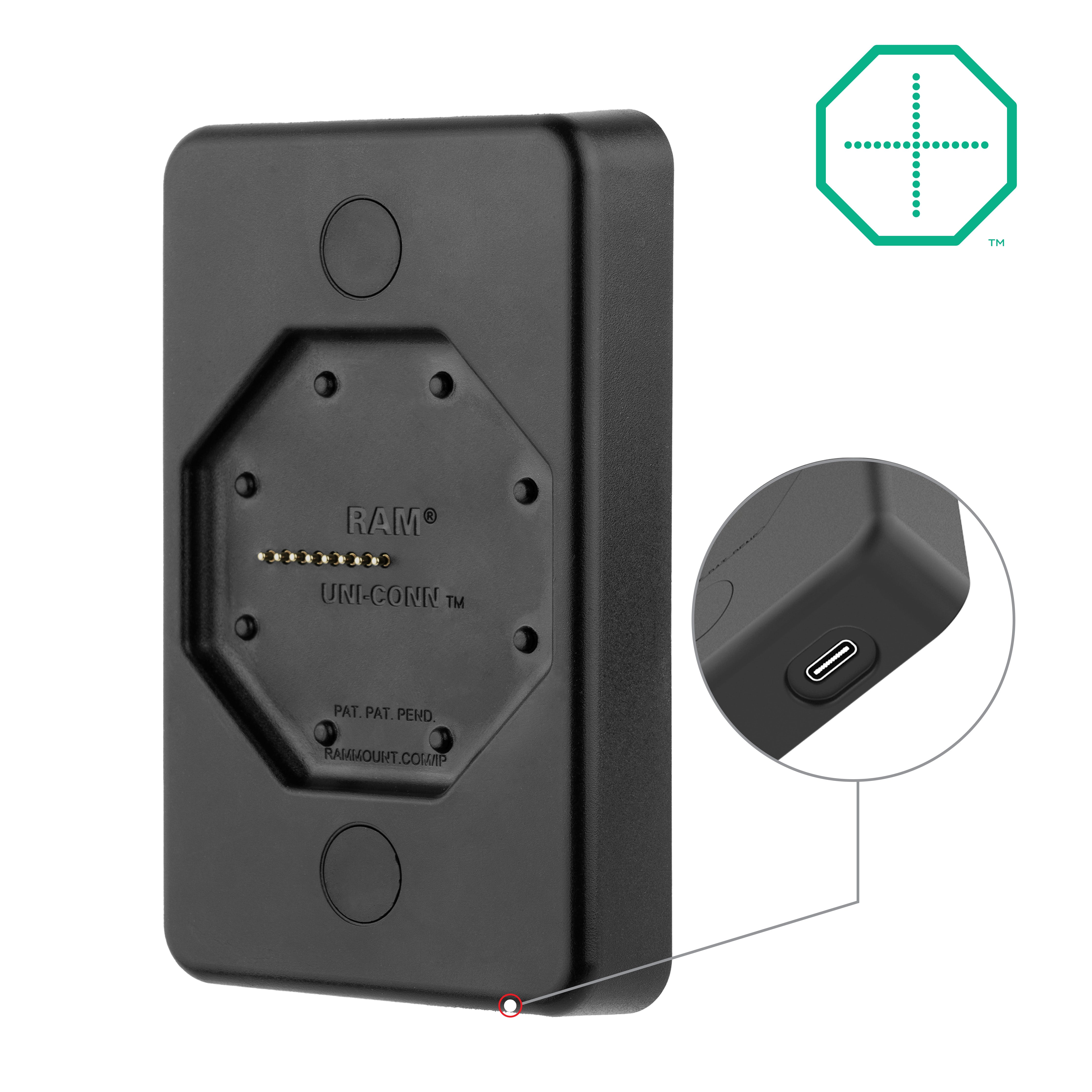 GDS® Uni-Conn™ Powered Wall Dock with USB-C – RAM Mounts