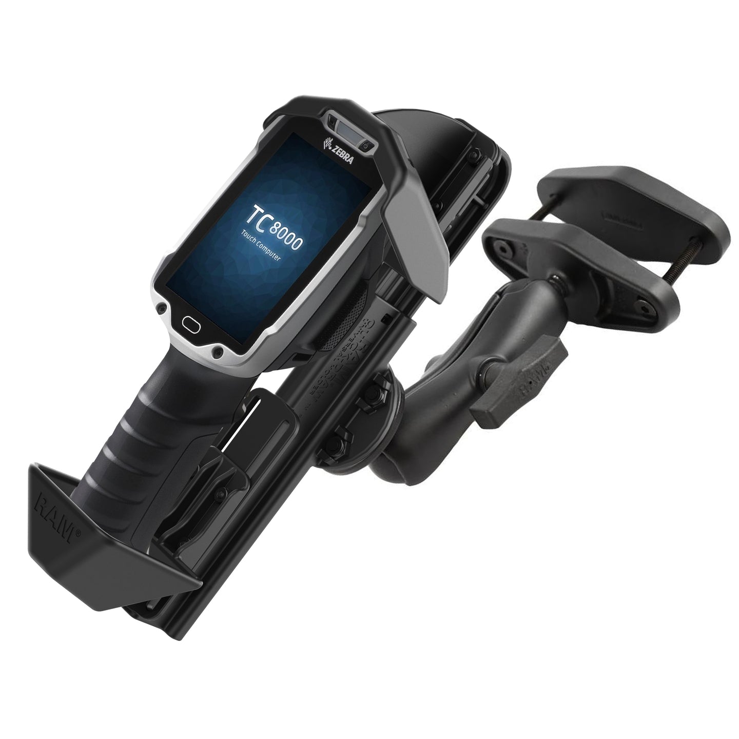 RAM® Quick-Draw™ Mount for Zebra TC8000/8300 with 4" Square Post Clamp ...