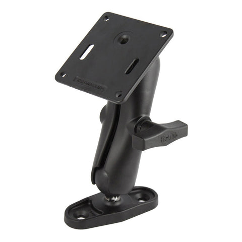 RAM® Double Ball Mount with 75x75mm VESA Plate and 2-Hole Base – RAM Mounts