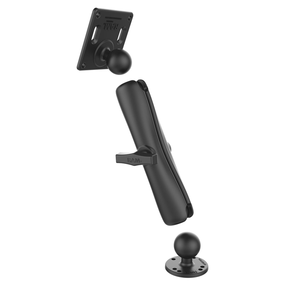 RAM® Double Ball Mount with 75x75mm VESA Plate - C Size Long – RAM Mounts