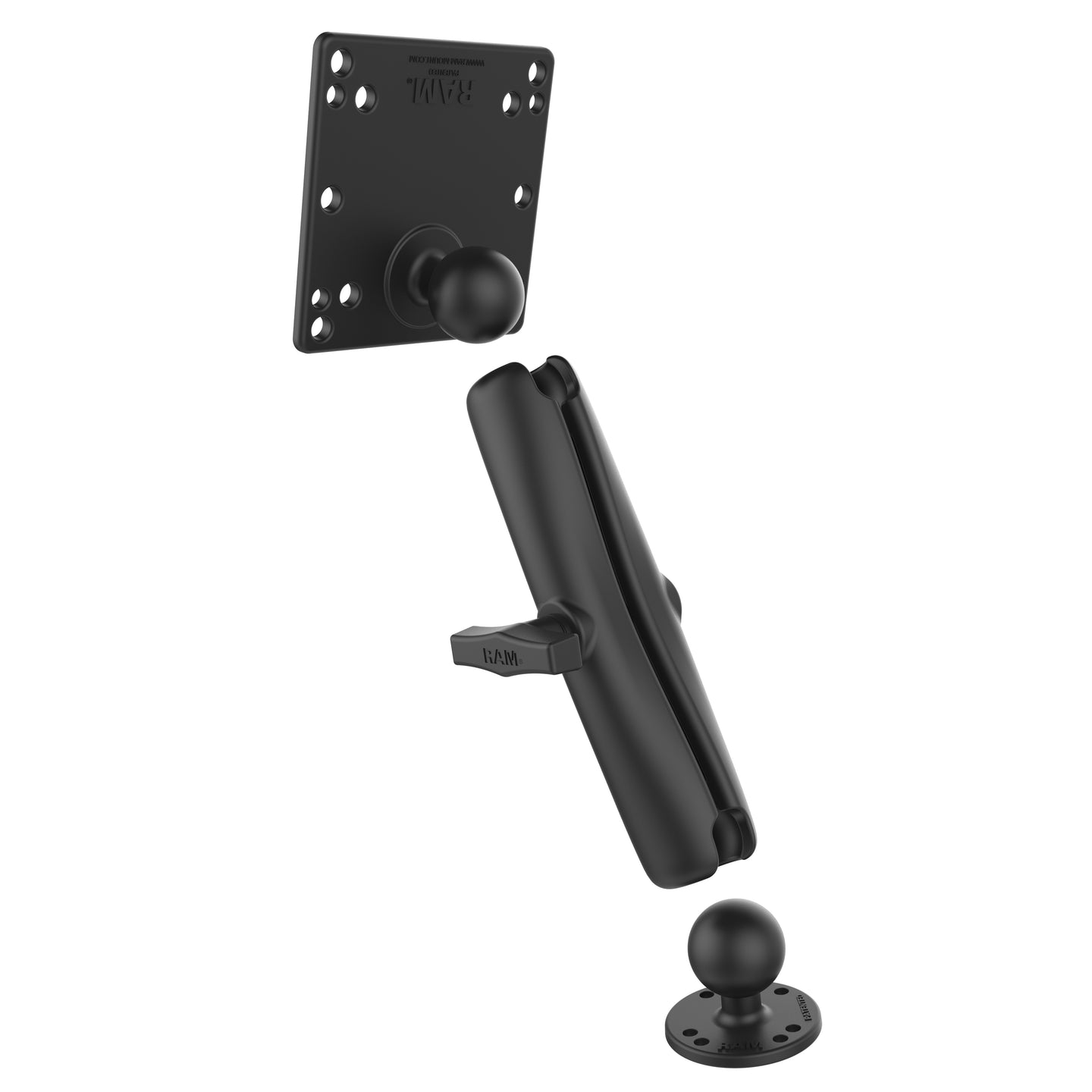 RAM® Double Ball Mount with 100x100mm VESA Plate - C Size Long – RAM Mounts