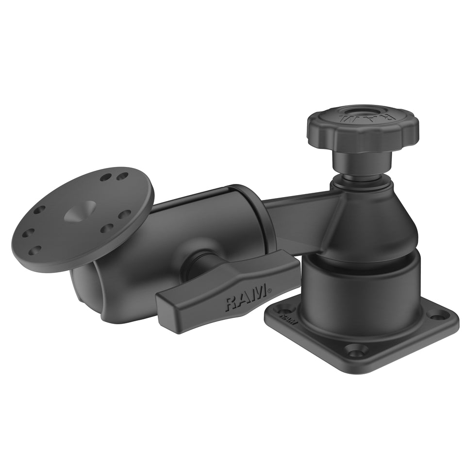 RAM® Horizontal 6" Swing Arm Mount with Ball & Socket Round Plate – RAM ...