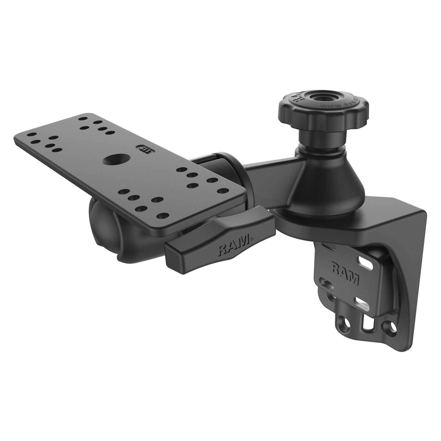 RAM® Vertical 6" Swing Arm Mount with Round Ball Adapter – RAM Mounts