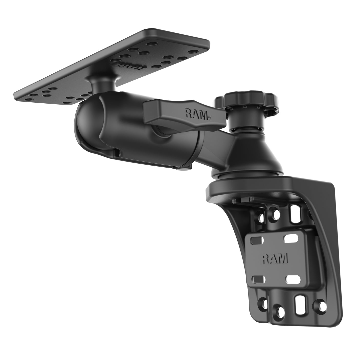 RAM® Vertical 6" Swing Arm Mount with Round Ball Adapter – RAM Mounts