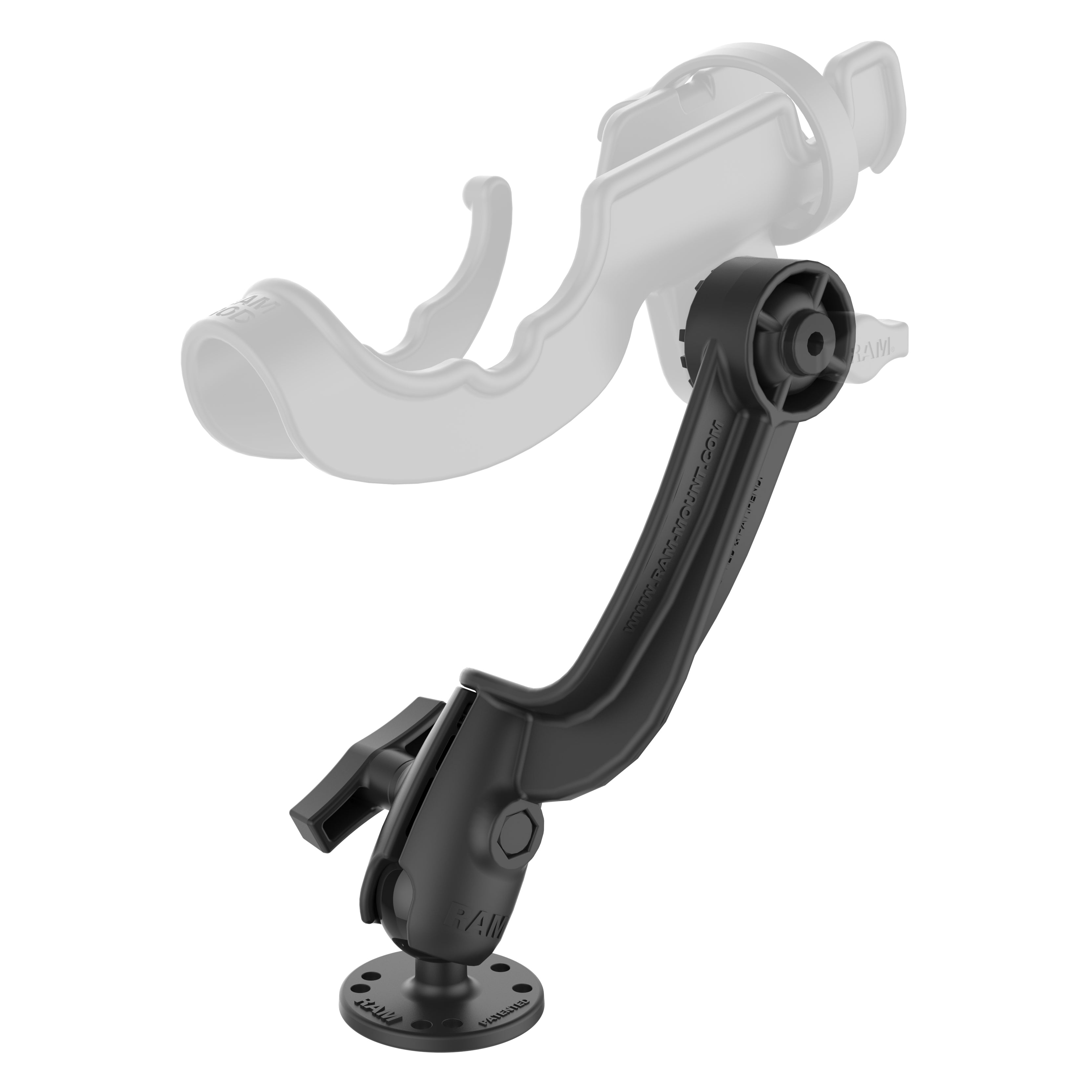 RAM ROD® Revolution Ratchet Arm with Flat Surface Ball Base – RAM Mounts