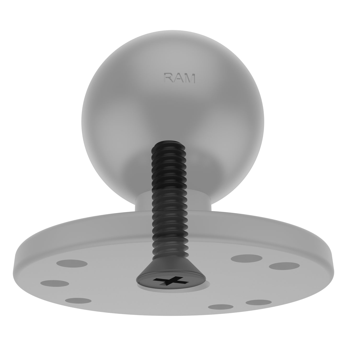 RAM® Round Plate with Ball & Steel Reinforced Bolt – RAM Mounts