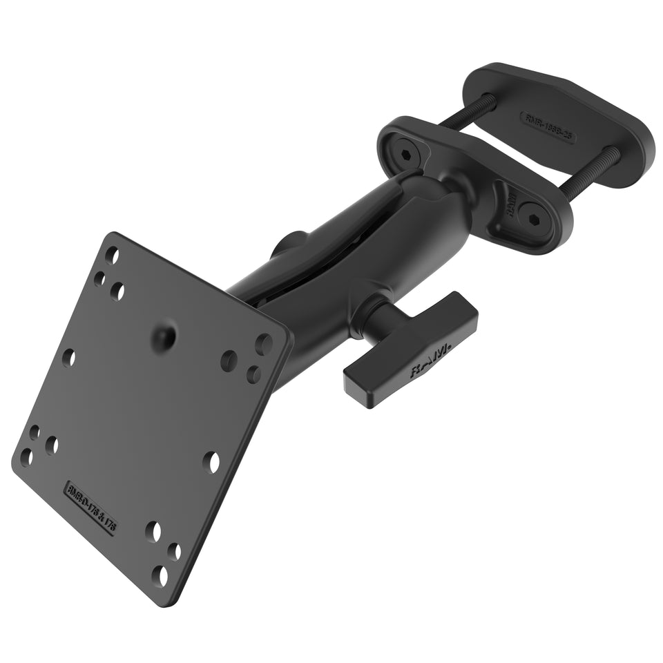 RAM® 2.5" Square Post Clamp Mount with 100x100mm VESA Plate – RAM Mounts