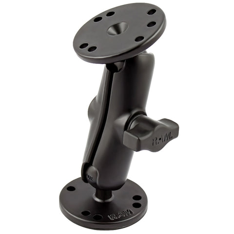 RAM® Universal Double Ball Mount with Two Round Plates - B Size Medium ...