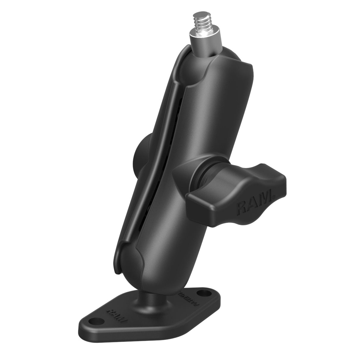 RAM® Double Ball Mount with Diamond Plate and 1/4"-20 Stud - Medium ...