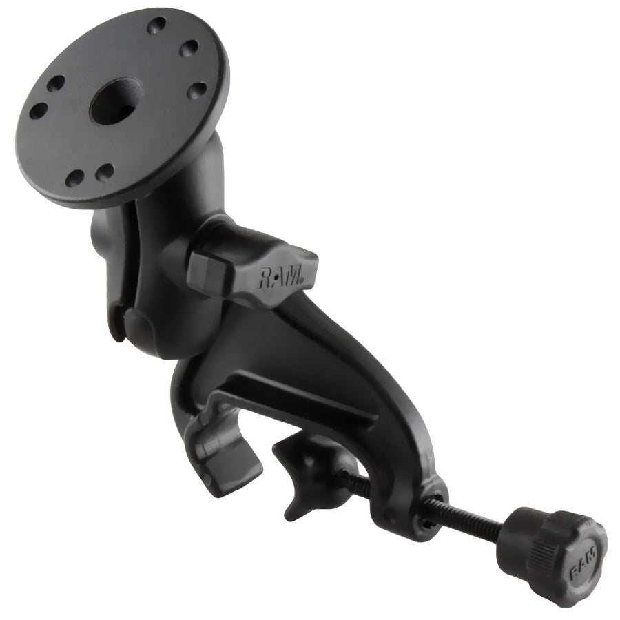 RAM® Double Ball Yoke Clamp Mount with Round Plate - Short – RAM Mounts