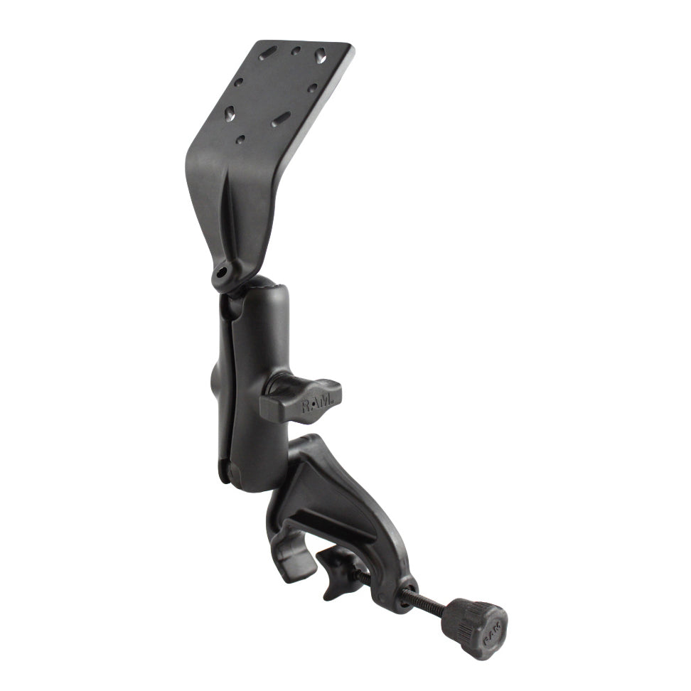 RAM® Double Ball Yoke Clamp Mount with Angled Extension Plate - Medium ...