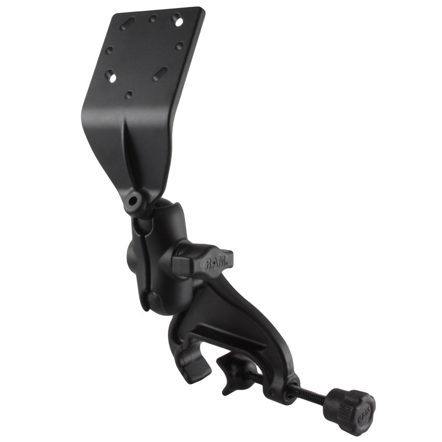 RAM® Double Ball Yoke Clamp Mount with Angled Extension Plate - Short ...