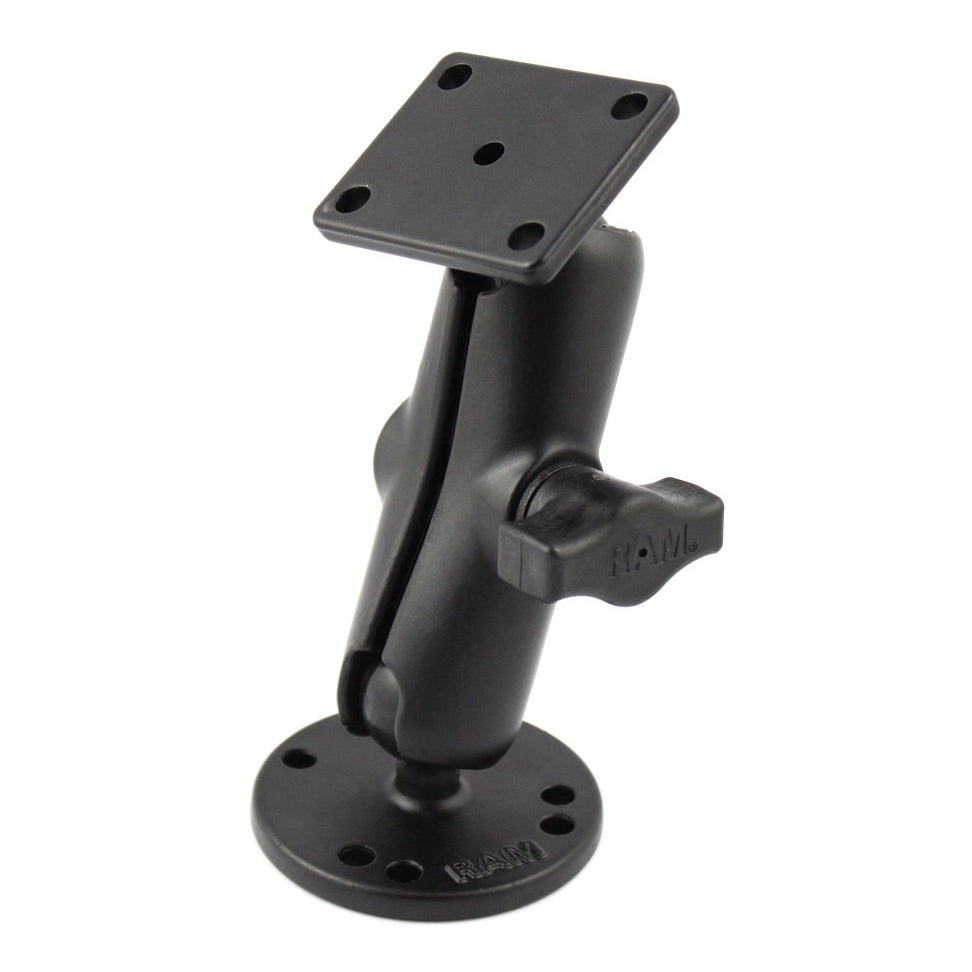 RAM® Drill-Down Double Ball Mount with Rectangle AMPS Plate - Medium ...