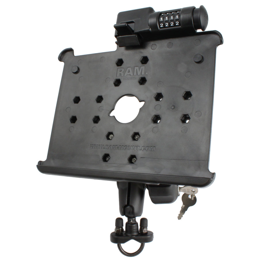 RAM® Latch-N-Lock™ for Apple iPad Gen 1-2 with Handlebar U-Bolt Base ...
