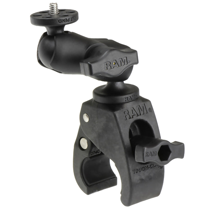 RAM® Tough-Claw™ Small Clamp Mount with 1/4"-20 Action Camera Adapter ...