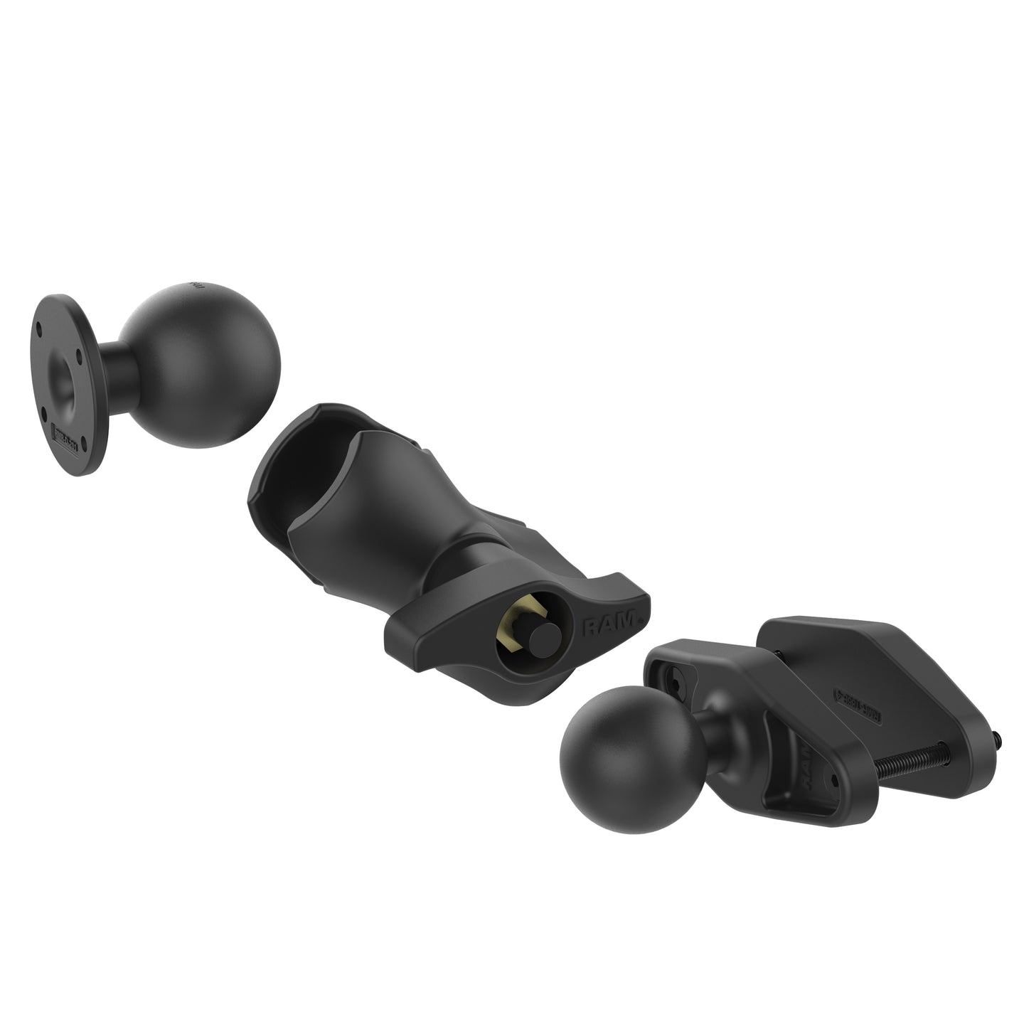 RAM® 4" Square Post Clamp Mount with Round AMPS Plate - D Size – RAM Mounts