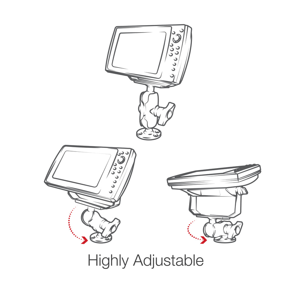 RAM® Drill-Down Ball Mount for Humminbird Helix 8-10 & XPLORE Series ...